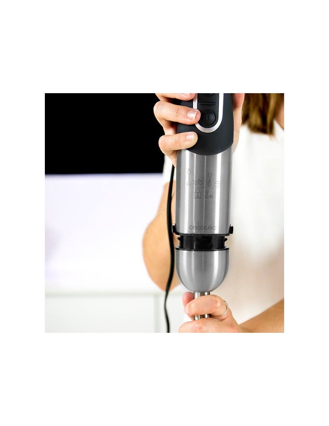 Cecotec 04062 licuadora 0,5 L Batidora de vaso 1000 W Negro, Acero ...