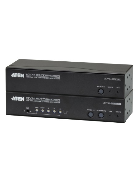 ATEN CE775 extensor audio/video Transmisor y receptor de señales AV Negro