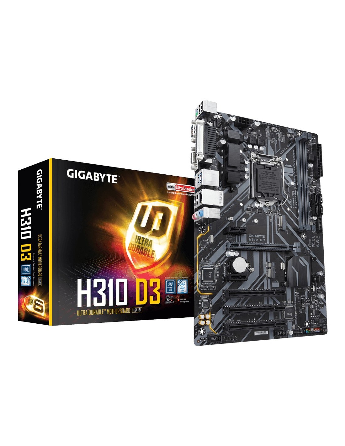 Gigabyte H310 D3 placa base Intel H310 Express LGA 1151 (Zócalo H4) ATX
