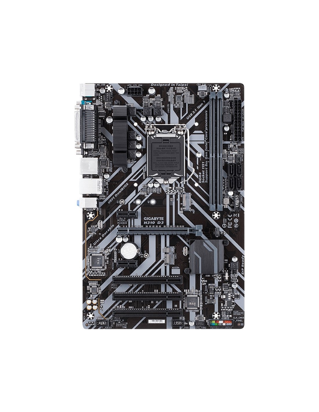 Gigabyte H310 D3 placa base Intel H310 Express LGA 1151 (Zócalo H4) ATX