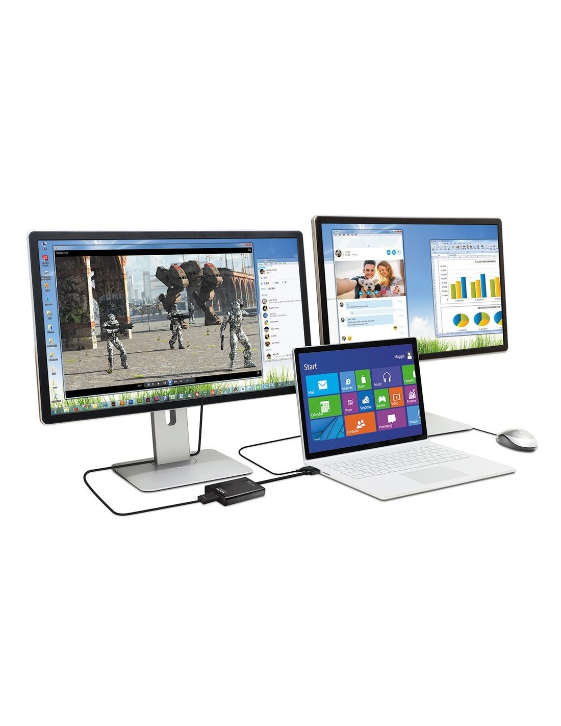 j5create JUA350 Adaptador gráfico USB 2048 x 1152 Pixeles Negro