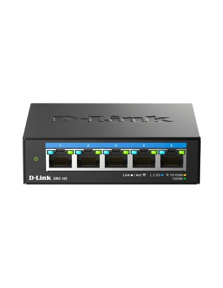D-Link DMS-105 No administrado L2 2.5G Ethernet (100/1000/2500) Negro