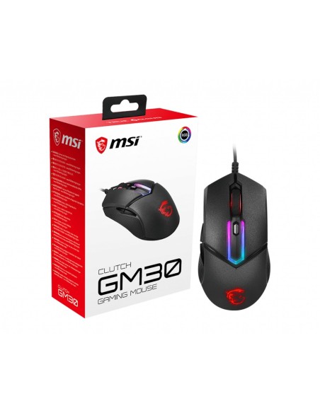 MSI Clutch GM30 ratón mano derecha USB tipo A Óptico 6200 DPI