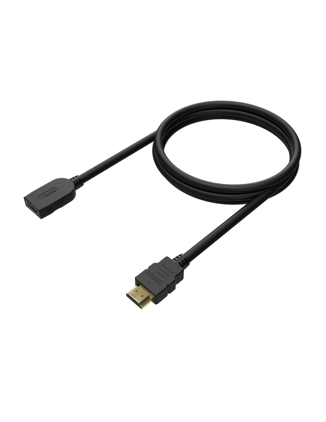 AISENS Cable HDMI V2.0 Prolongador Premium Alta Velocidad / Hec 4K@60Hz 18Gbps, A/M-A/H, Negro, 1.0M