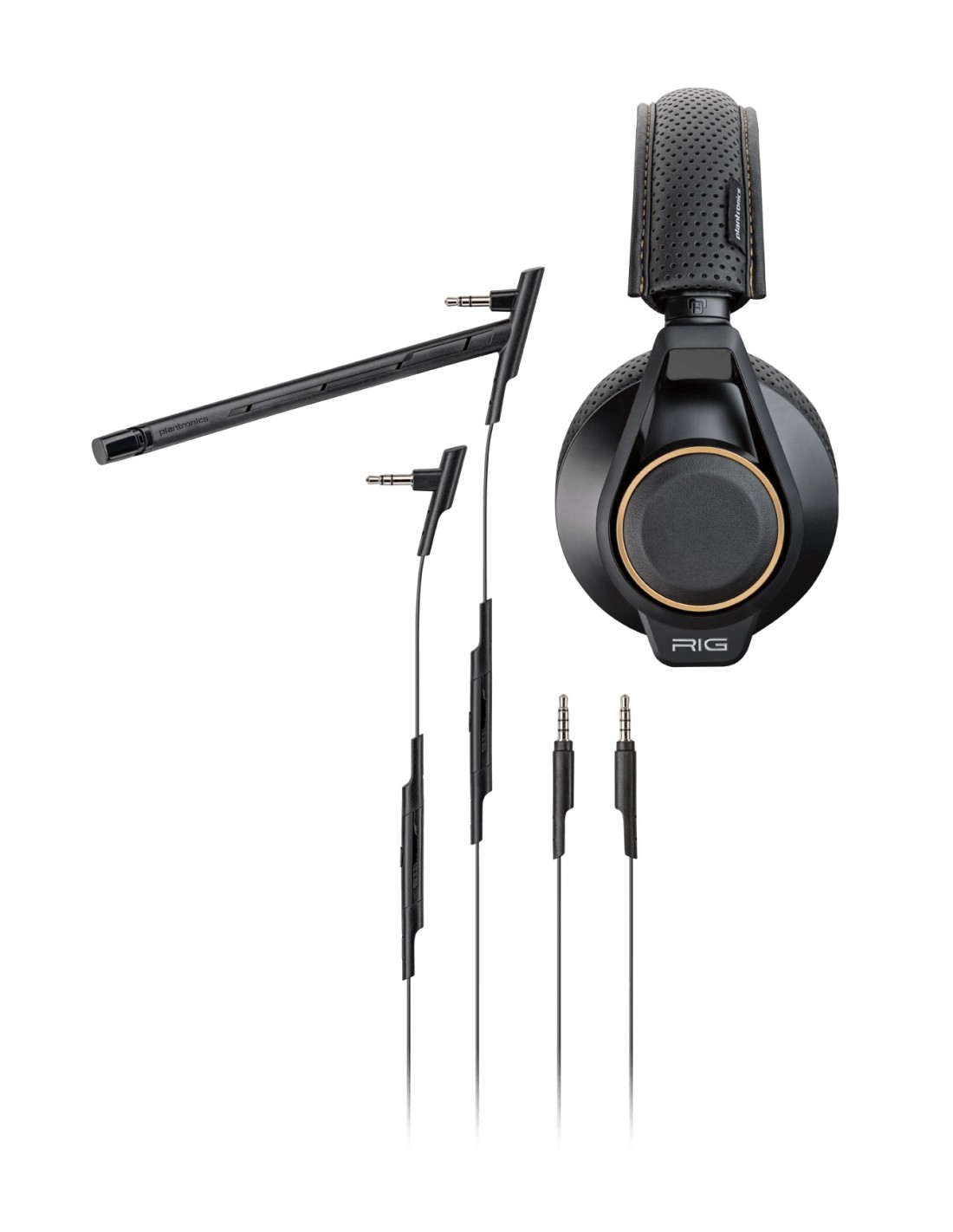 POLY RIG 600 Auriculares Alámbrico Diadema Juego Negro