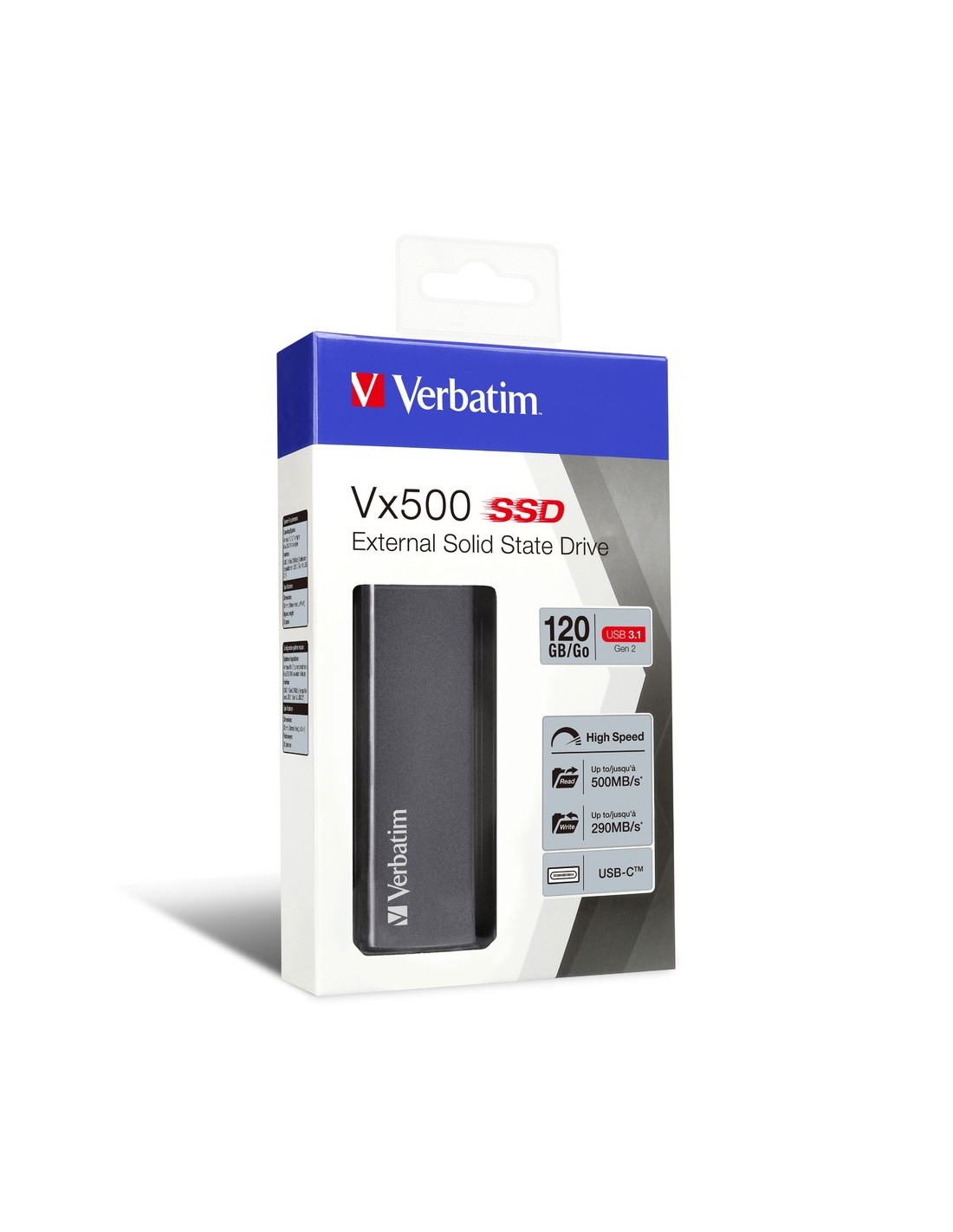Verbatim SSD externo Vx500 SSD USB 3.1 Gen 2 120GB