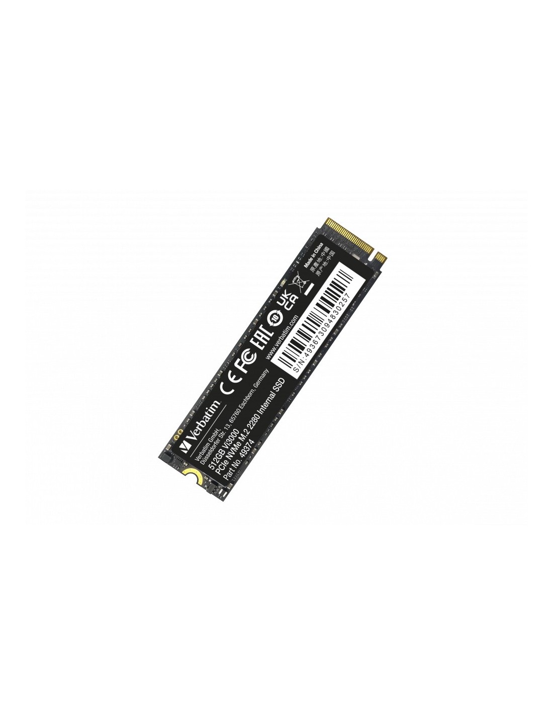 Verbatim Vi3000 M.2 512 GB PCI Express 3.0 NVMe