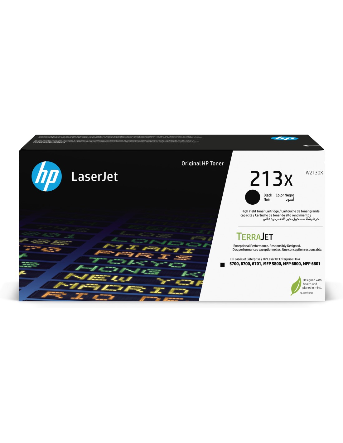 HP Cartucho de tóner Original LaserJet 213X de alto rendimiento negro