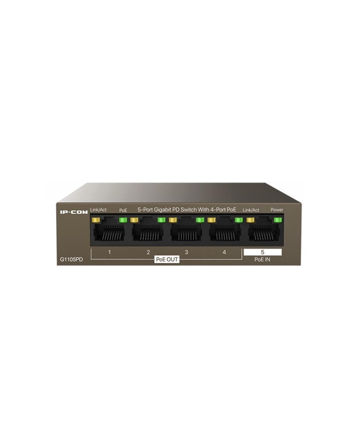 IP-COM Networks G1105PD switch No administrado L2 Gigabit Ethernet (10/100/1000) Energía sobre ...