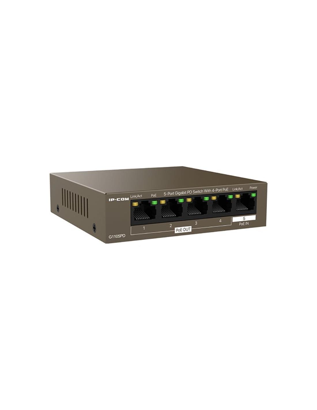 IP-COM Networks G1105PD switch No administrado L2 Gigabit Ethernet (10/100/1000) Energía sobre ...