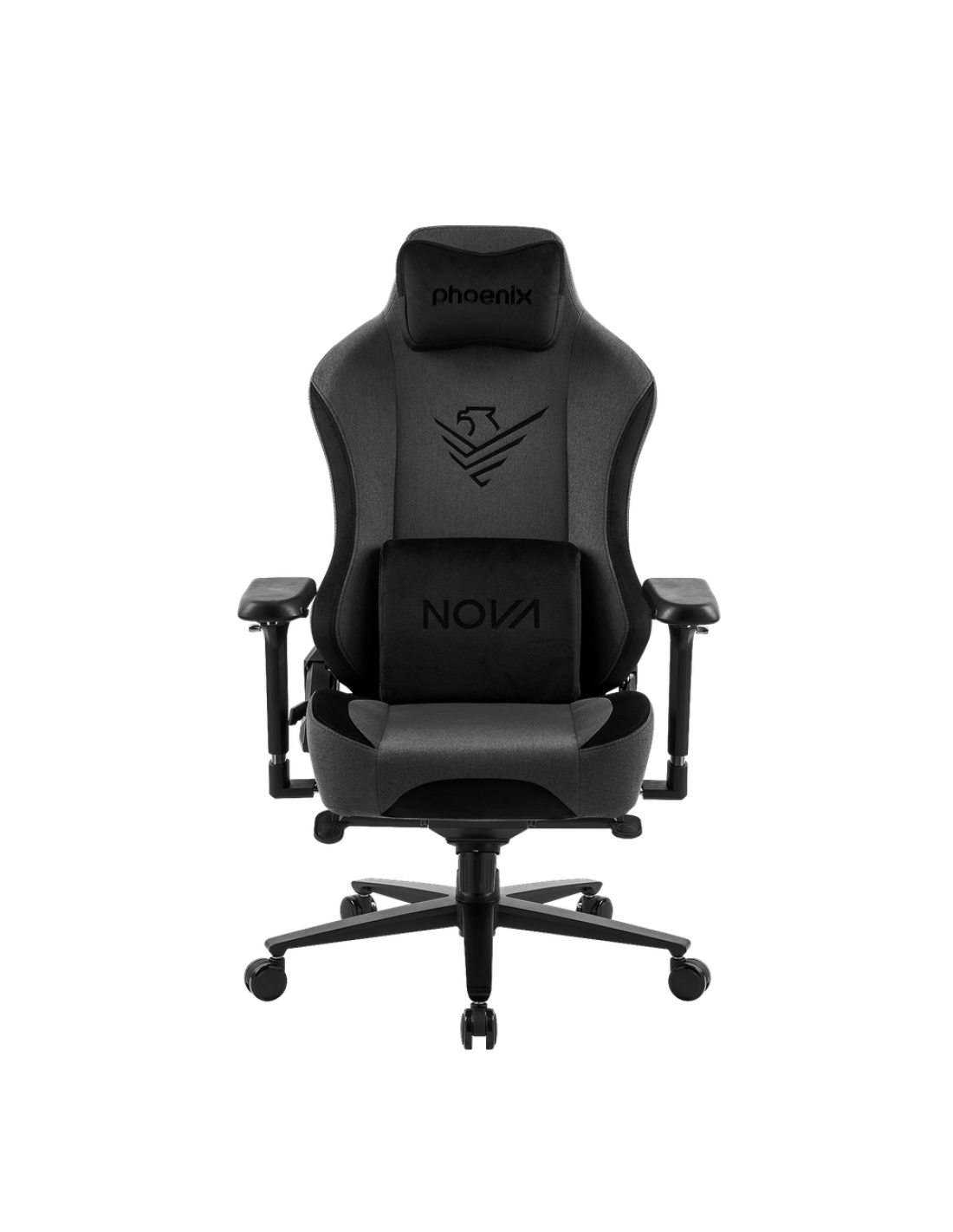 Phoenix nova silla gaming alta gama fabricada en tela gris