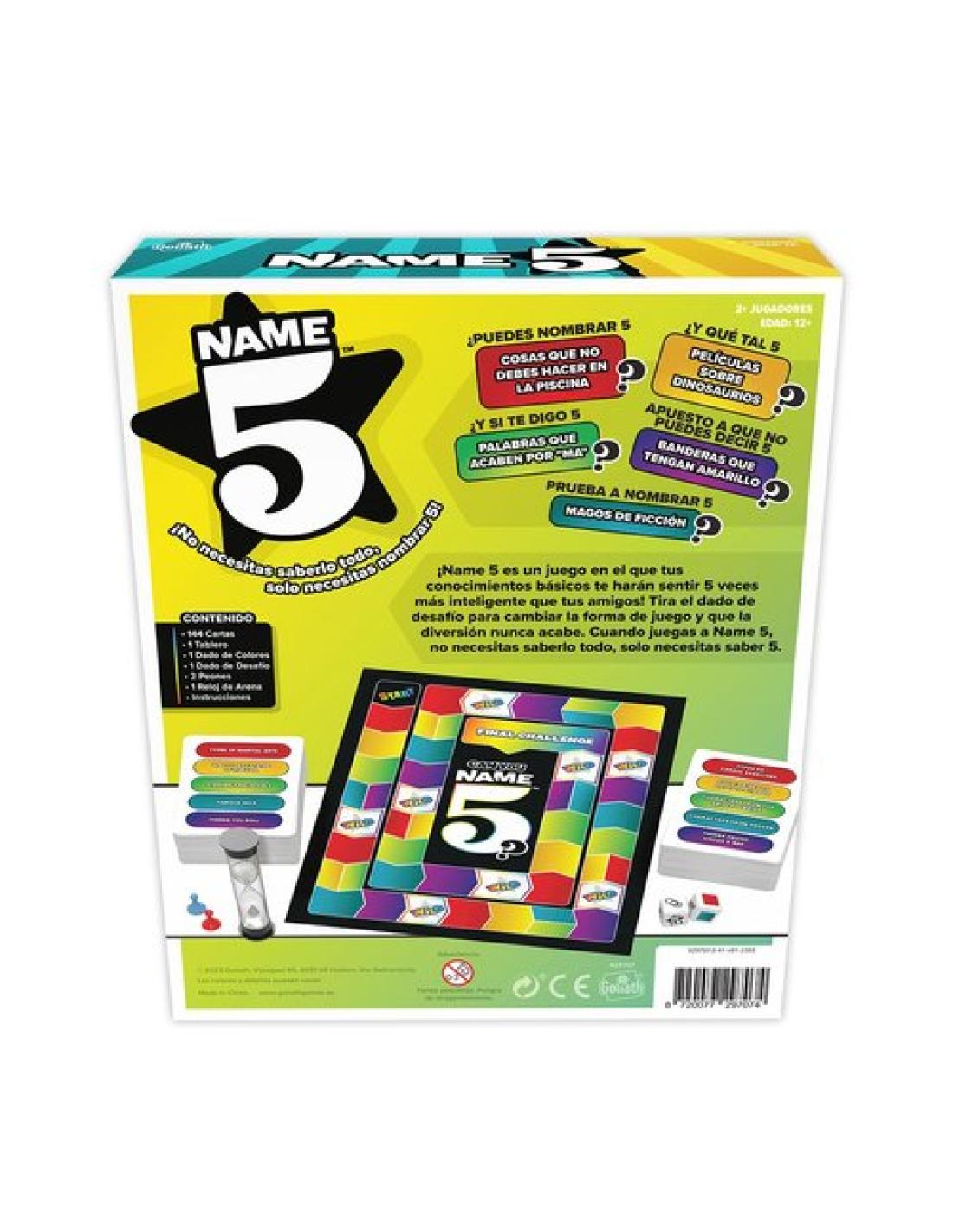 Juego de mesa name 5 big box