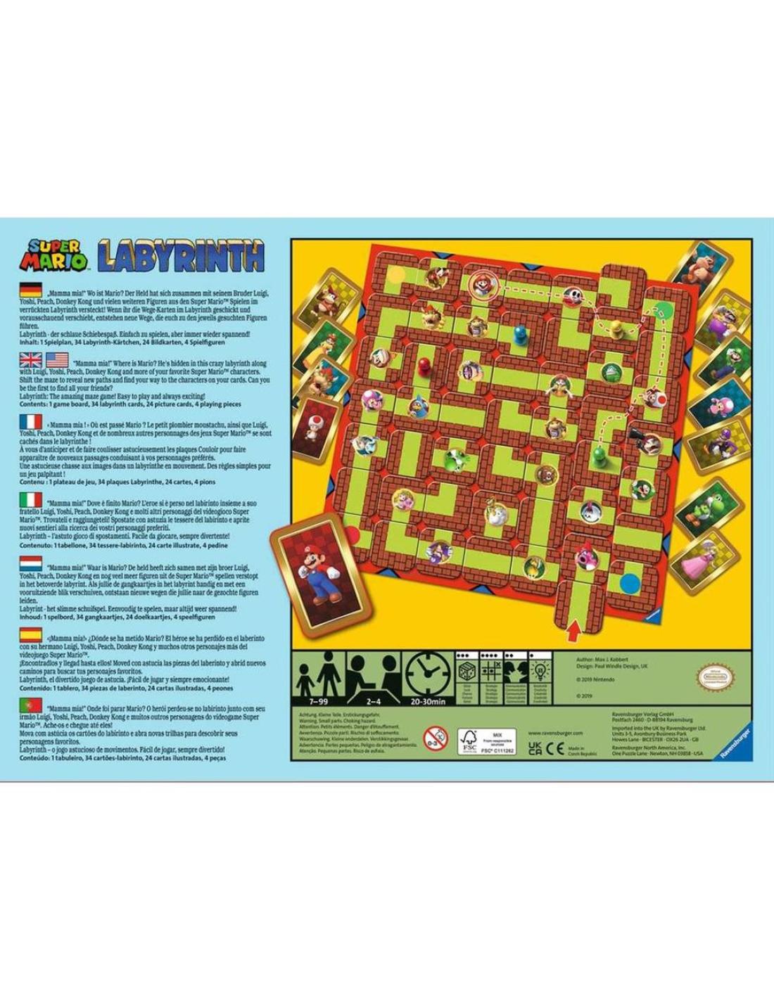 Juego de mesa ravensburger labyrinth super mario
