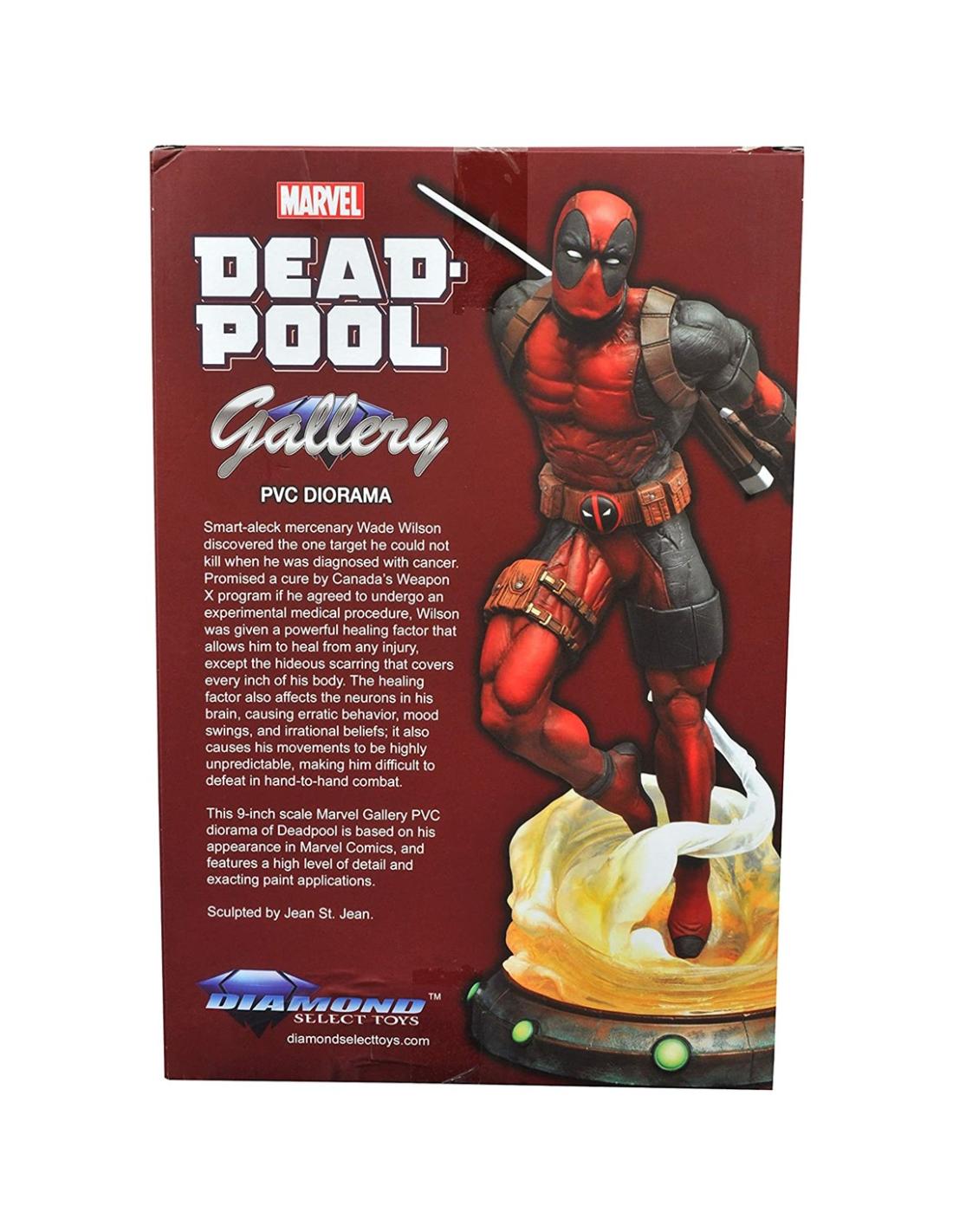 Figura diamond collection gallery marvel deadpool base efecto pvc