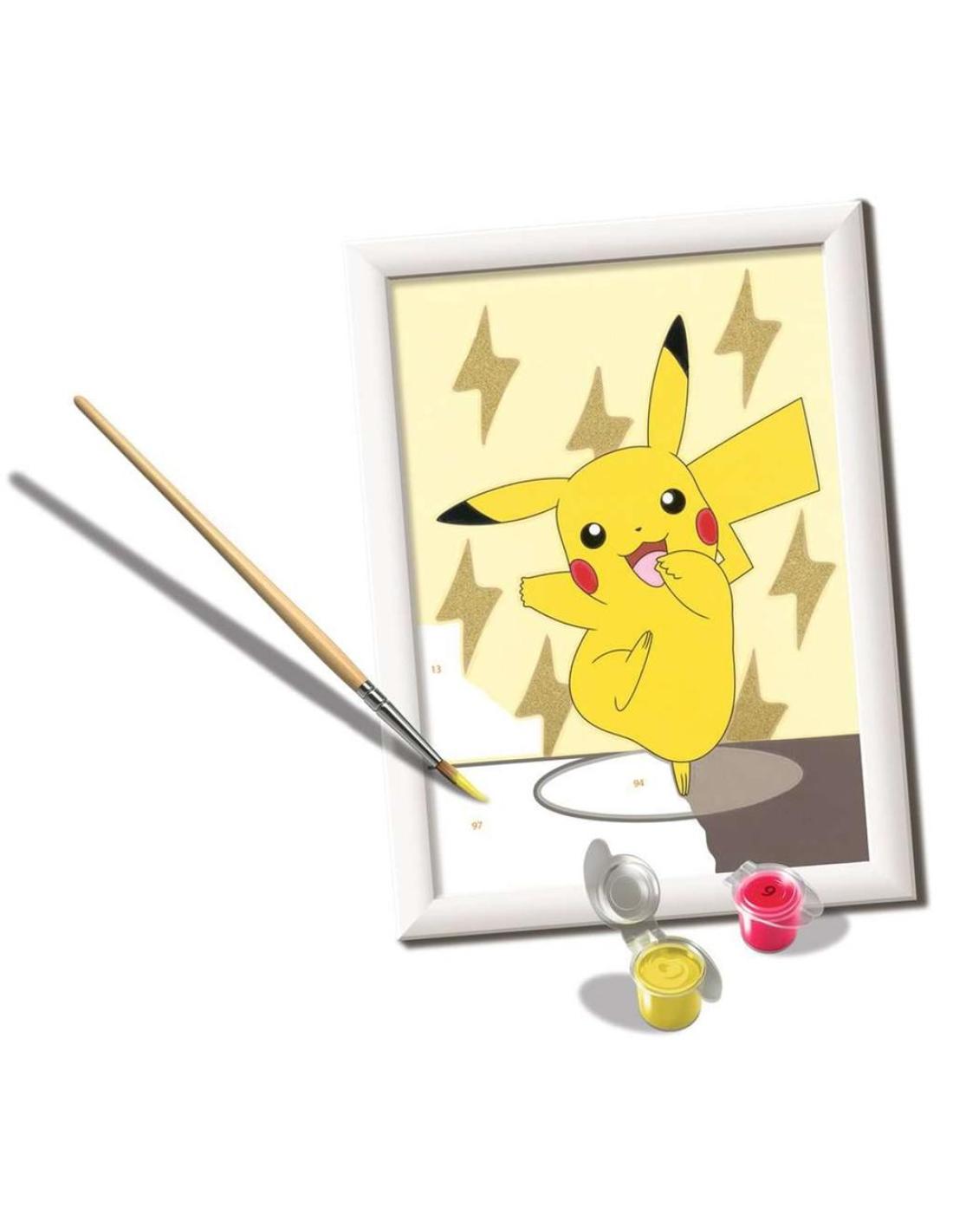 Kit para pintar con números ravensburger creart serie e pokemon: pikachu