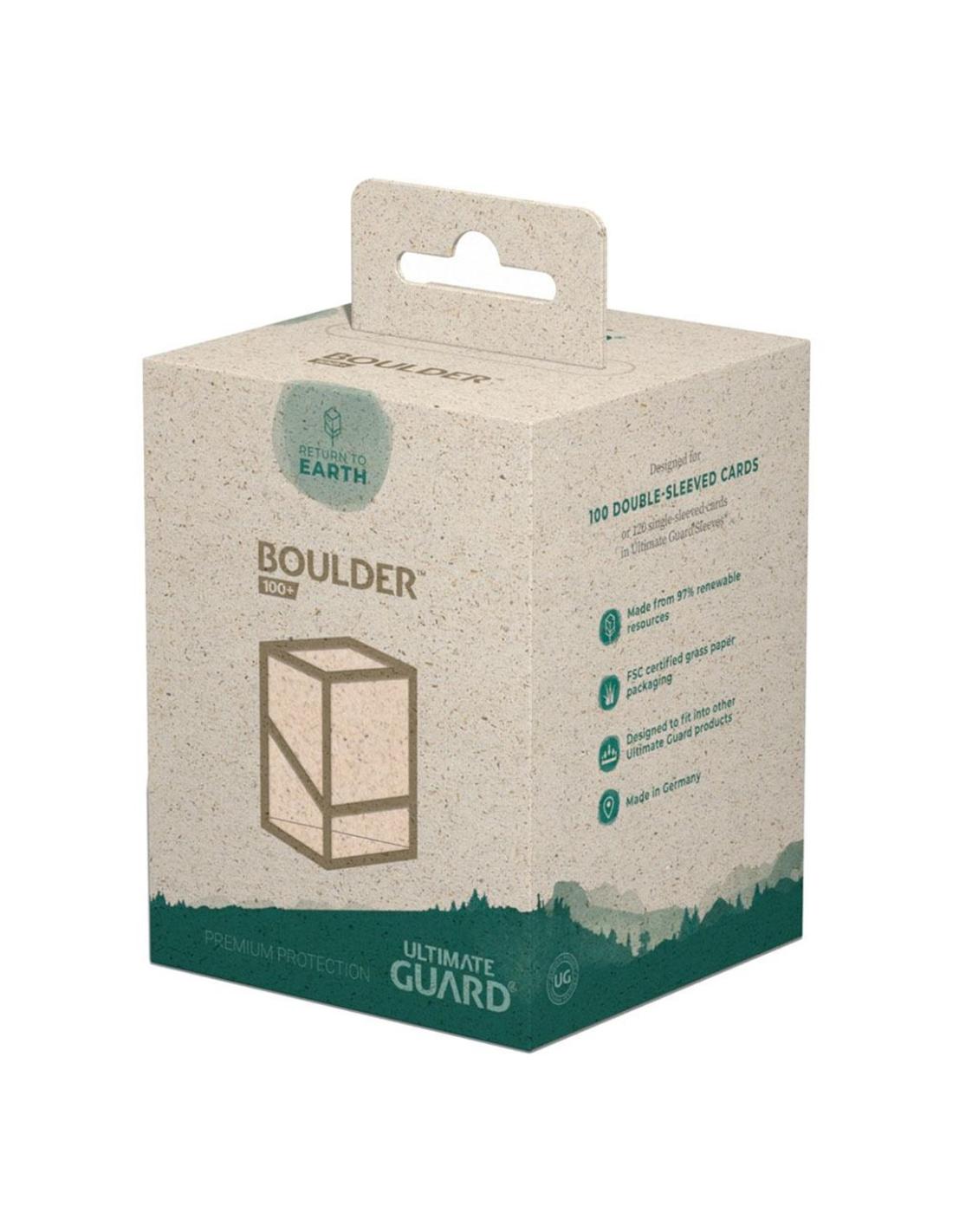 Caja de cartas ultimate guard boulder deck case return to earth 100+ tamaño estándar natural