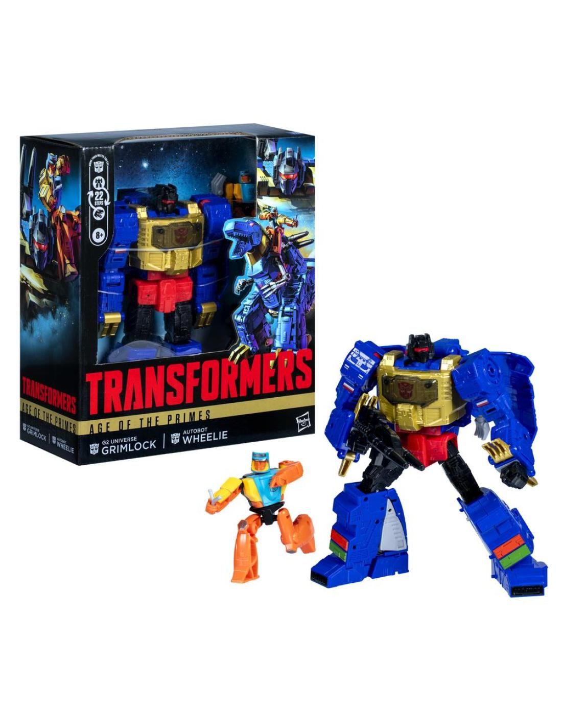 Figura hasbro transformers age of the primes g2 universe grimlock autobot wheelie