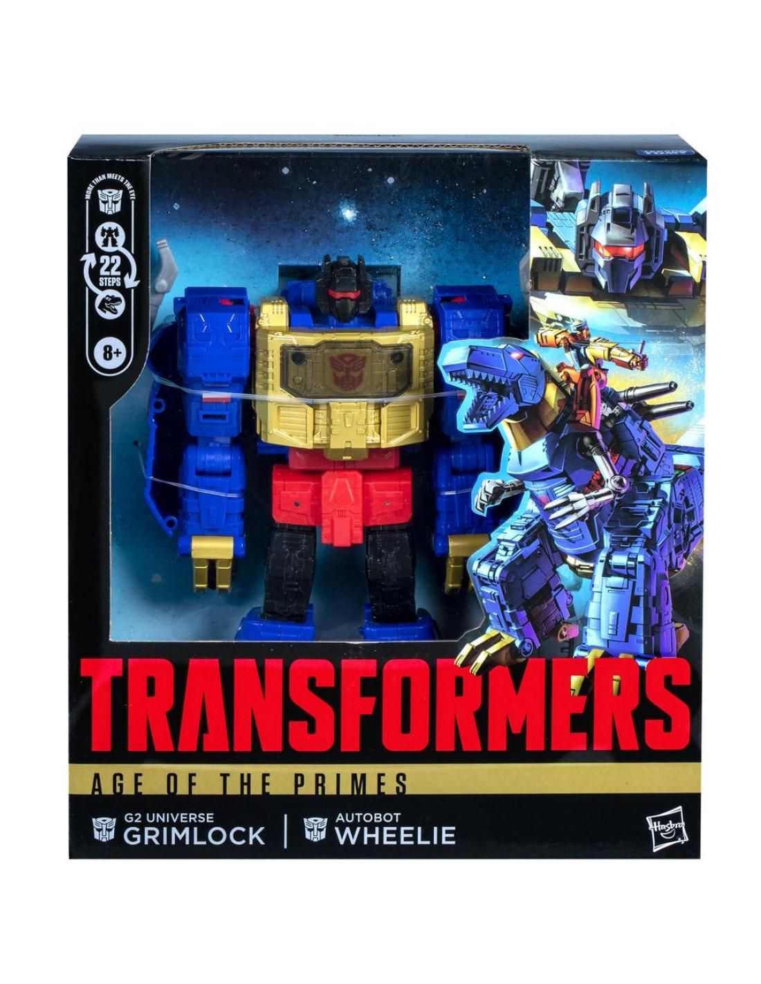 Figura hasbro transformers age of the primes g2 universe grimlock autobot wheelie