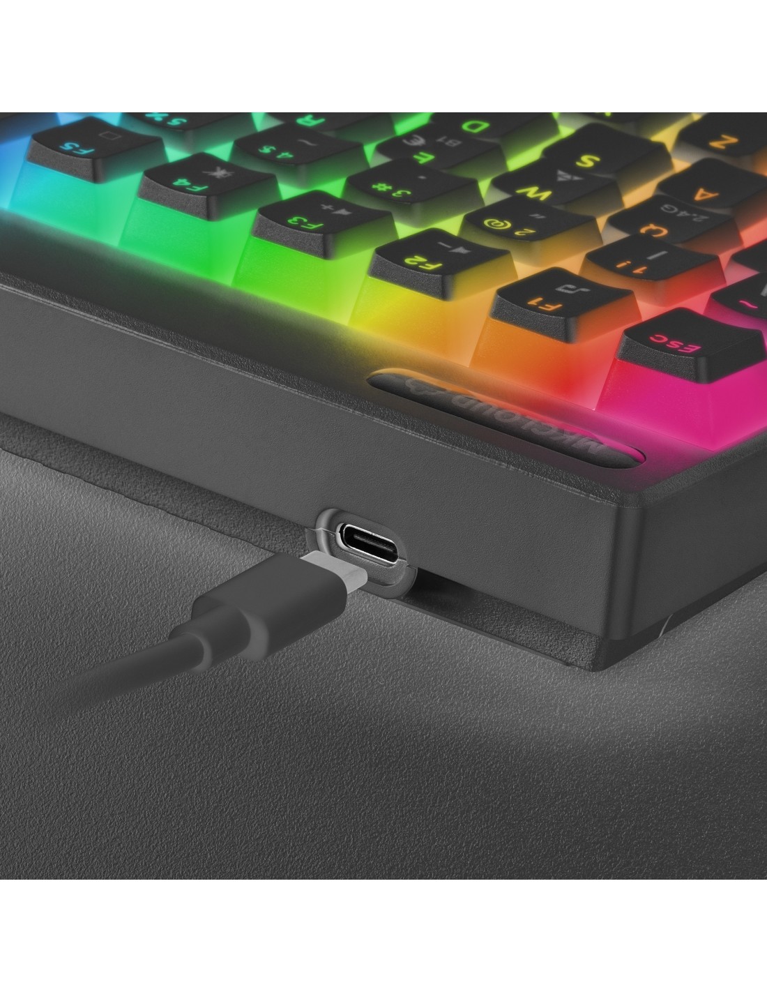 Mars Gaming MKCLOUD Teclado Inalámbrico RGB Negro Switch Rojo Portugués