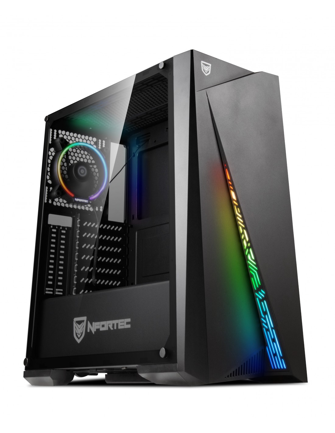 Nfortec Torre Gaming RGB Artemis con Cristal Templado Lateral Full View ...